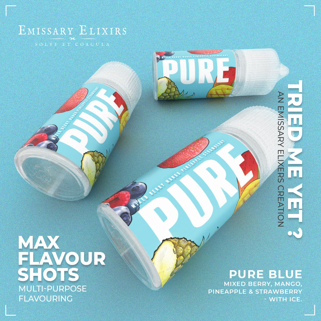 Emissary - Pure BLUE Salt/MTL Longfill 30ml Each – Maf Clouds